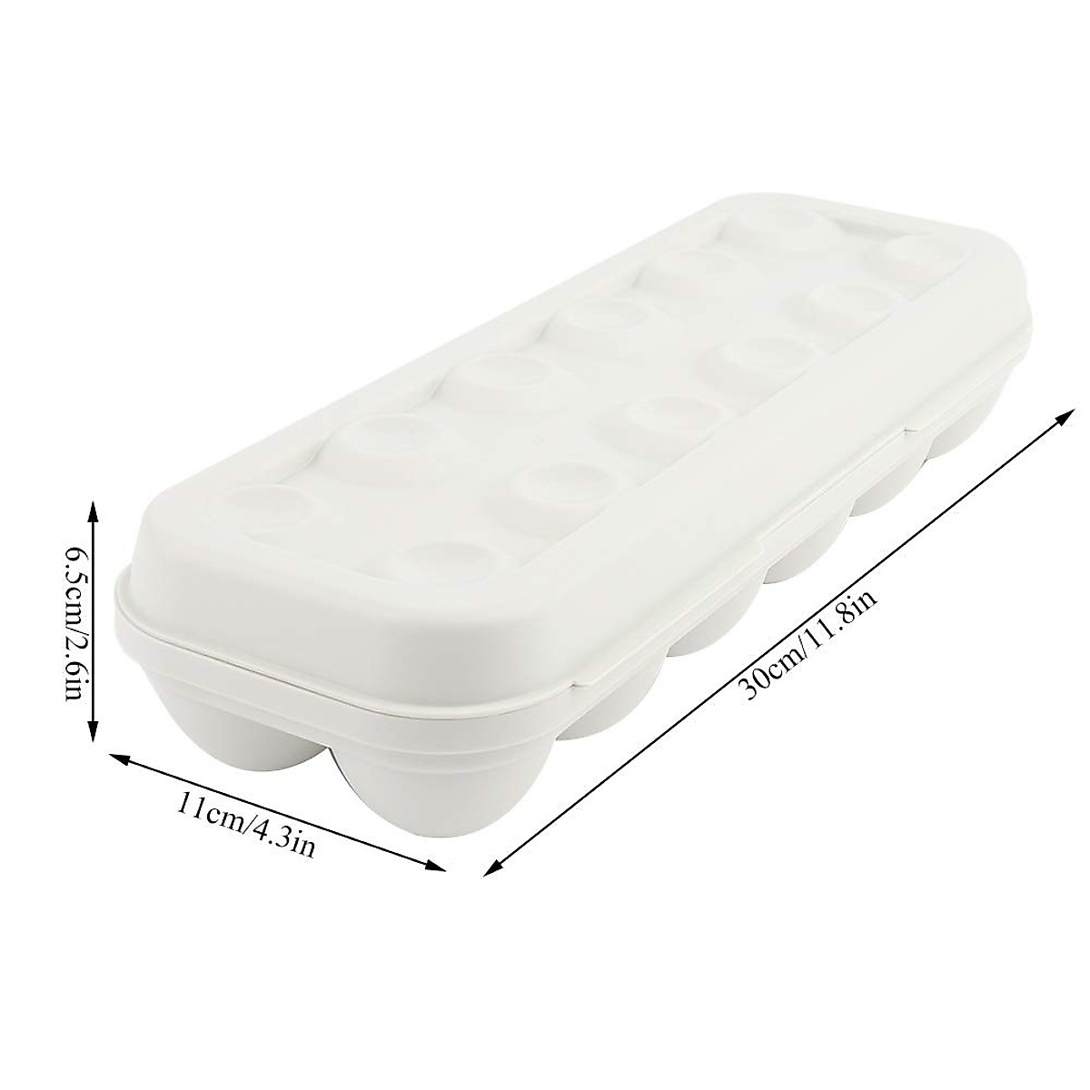 Egg Holders 12 Grids Kitchen Egg Holder For Refrigerator Plastic Egg Storage Container Fridge Egg Organizer Egg Holder Refrigerator Egg Trays Reusable Egg Container Egg Carton Egg Case