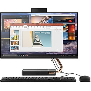 Lenovo 2022 IdeaCentre 5 AIO, 23.8 IPS, FHD, Intel i5-10400T, NO DVD-RW, IR Camera, Win 10 Pro, Black, Wireless Charger, 3 Year onsite (16GB RAM | 256GB SSD)
