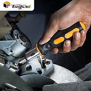 YF YoungFulTool 24Pcs Security Torx Bits with Head from T5 to T40 1'' 2.3''Long Shank 1/4 Hex Tail S2 Steel Drill Bits Tamper Resistant Bits Suitable for Drills,Hand,Power or Air Tools