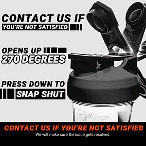 HELIMIX 2.0 Vortex Blender Shaker Bottle Holds upto 28oz | No Blending Ball or Whisk | USA Made | Portable Pre Workout Whey Protein Drink Shaker Cup | Mixes Cocktails Smoothies Shakes | Top Rack Safe