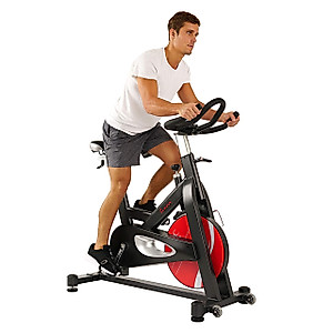 Sunny Health & Fitness SF-B1714 Evolution Pro Magnetic Belt Drive Indoor Cycling Bike, High Weight Capacity, Heavy Duty Flywheel