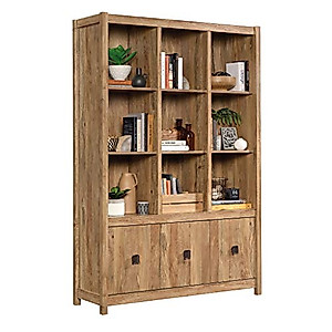 Sauder Cannery Bridge Storage Wall, L: 48.31" x W: 15.59" x H: 71.97", Sindoori Mango finish
