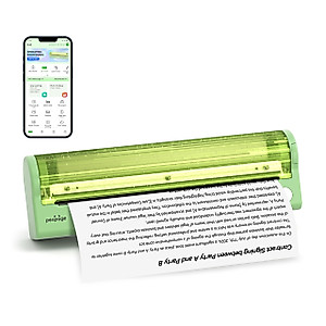 PeriPage P80 Portable Printer,Thermal Wireless Bluetooth Printer Support 8.5" X 11" US Letter & Legal,A4 Thermal Paper, Inkless Printer Compatible with iOS, Android Phone,Laptops (Green 203dpi)