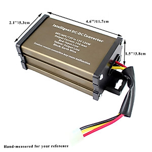 Pro Chaser DC-DC 72V 60V 48V Volt Voltage to 12V Step Down Voltage Reducer Regulator 180W 15A for Scooters & Bicycles Golf cart (10A 72v-12v)