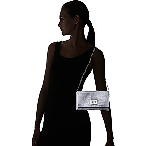 Jessica McClintock Trina Mesh Clutch, Silver