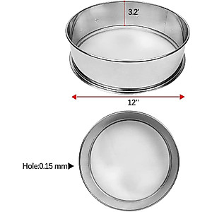 Sidasu Vibrating Sifter Mesh Screen Stainless Steel Vibrating Sieve Mesh Screen 100 Mesh for Automatic Powder Sifter Machine