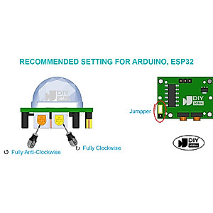 DIYables 2pcs HC-SR501 Infrared PIR Motion Sensor for Arduino, ESP32, ESP8266, Raspberry Pi