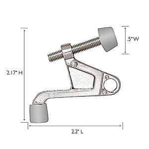 Design House 181834 Jumbo Hinge Pin Door Stop, Satin Nickel, 5-Pack