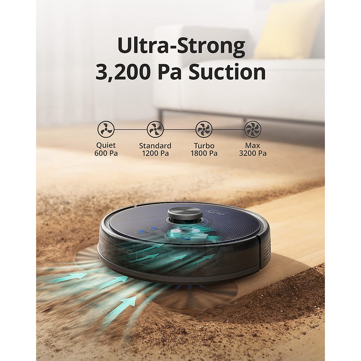 eufy RoboVac L35 Hybrid Robot Vacuum and Mop with 3,200Pa Ultra Strong Suction, iPath Laser Navigation,Multi Floor Mapping,Advanced App Control,Controllable Water Tank,Compatible with Alexa(Renewed)