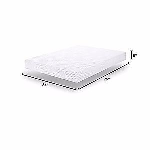 PrimaSleep Full Mattress, 6 Inch Gel Memory Foam Mattress, Gel Infused for Comfort and Pressure Relief, CertiPUR-US Certified, Bed-in-a-Box, Medium Firm, Full Size