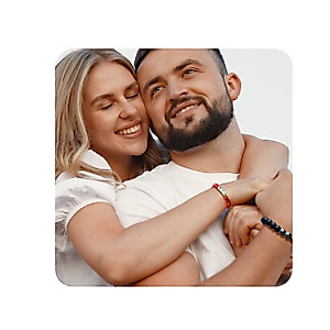 Scouts Preppers Luxury 2pack red&black Beaded Bracelet - Onyx & Hematite PLUS Red Natural Stone Beaded Bracelet - Meaningful Unisex Design Beads for Men Women Xmas Gift, Black,Turquoise