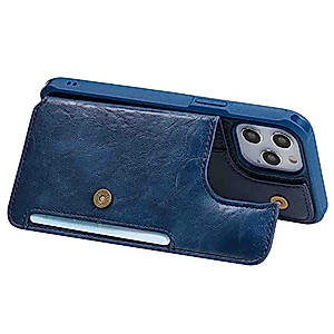 Fansipro Bumper Case Cover for Samsung Galaxy S9 Plus, Premium PU Leather Slim Fit Cover for Galaxy S9 Plus, 2 Card Slots, 1 Photo Frame Slot, Easy in Hand, Blue