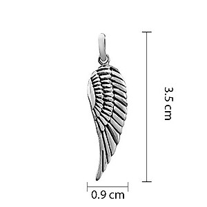 WithLoveSilver 925 Sterling Silver Feather Angel Wing Pendant