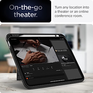 Spigen Tough Armor Pro Designed for iPad 10.9 inch Case iPad 10th Generation Case (2022) with Pencil Holder - Black