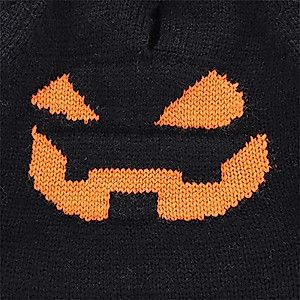Baby Boy Girl Skeleton Halloween Costume Romper Oversized Waffle Knit Sweater Bodysuit Pullover Halloween Baby Costume