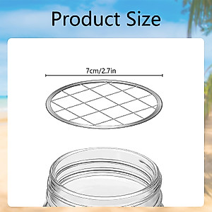 Oungy 40 PCS Mason Flower Jar Frog Insert Lid Metal Flower Lid Insert Mason Grid Flower Organizer Frog Lid Insert Mason Jar Lids with Square Grids for Regular Mouth Mason Canning Jars