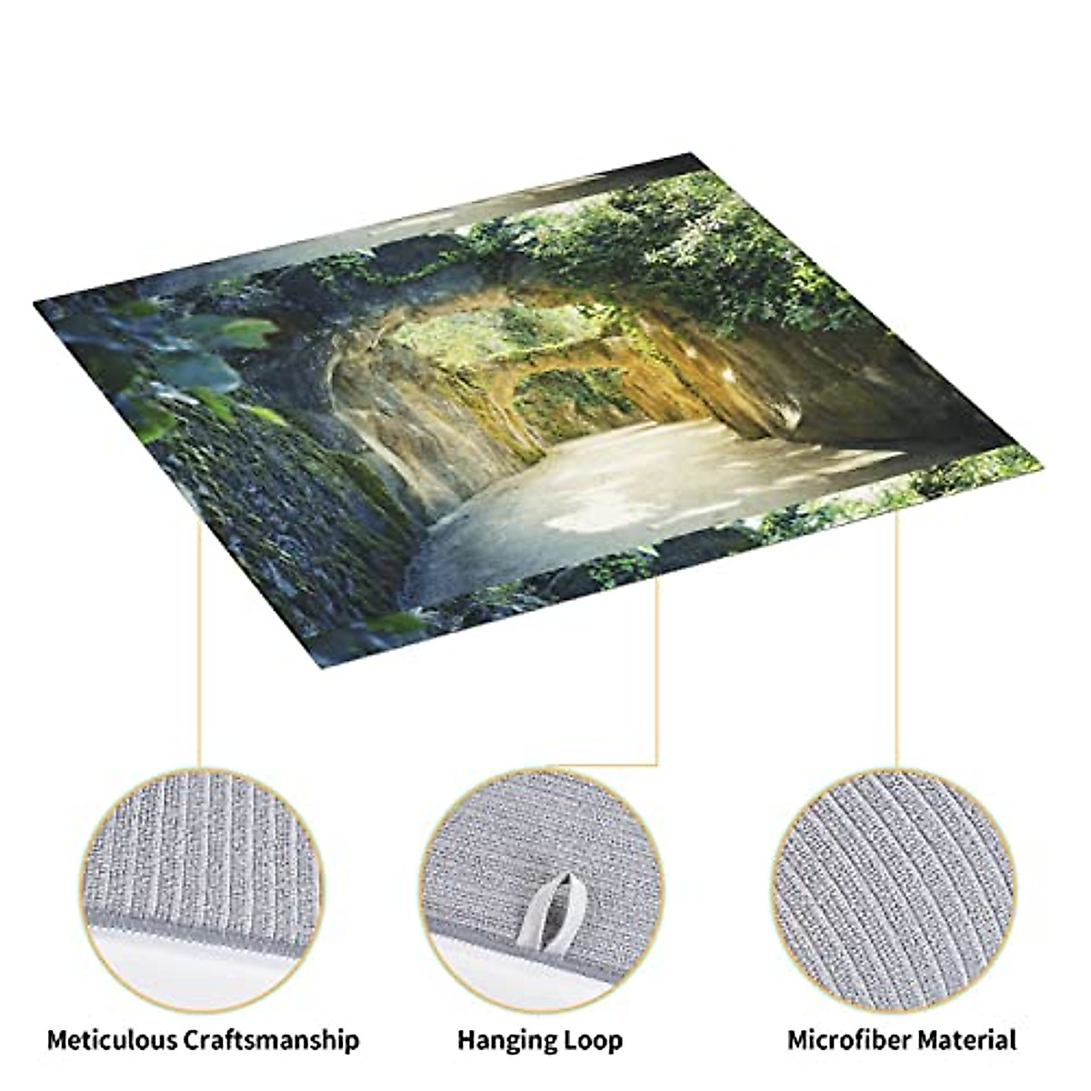 Gasse Printed Drying Mat For Kitchen Ultra Absorbent Microfiber Dishes Drainer Mats Non-Slip Silicone Quick Dry Pad - 18 X 16inch