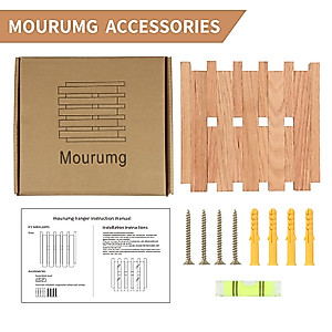 Natural Wood Wall Mounted Piano Coat Rack - 8 Flip Down Hooks, Solid Wood Entryway Wall Art Hook Rack, Space-Saving Wall Mount Design for Coats and Accessories