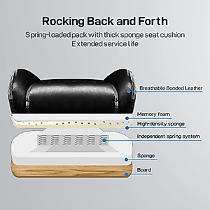 YI DANICA High Back Big & Tall 400lb Office Chair - Heavy Duty Metal Base, Adjustable Tilt Angle Large Bonded Leather Ergonomic Executive Computer Swivel Chairs