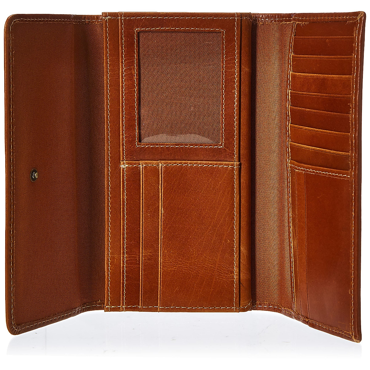 Timberland Women's Leather RFID Flap Wallet Clutch Organizer, Cognac (Buff Apache), One Size