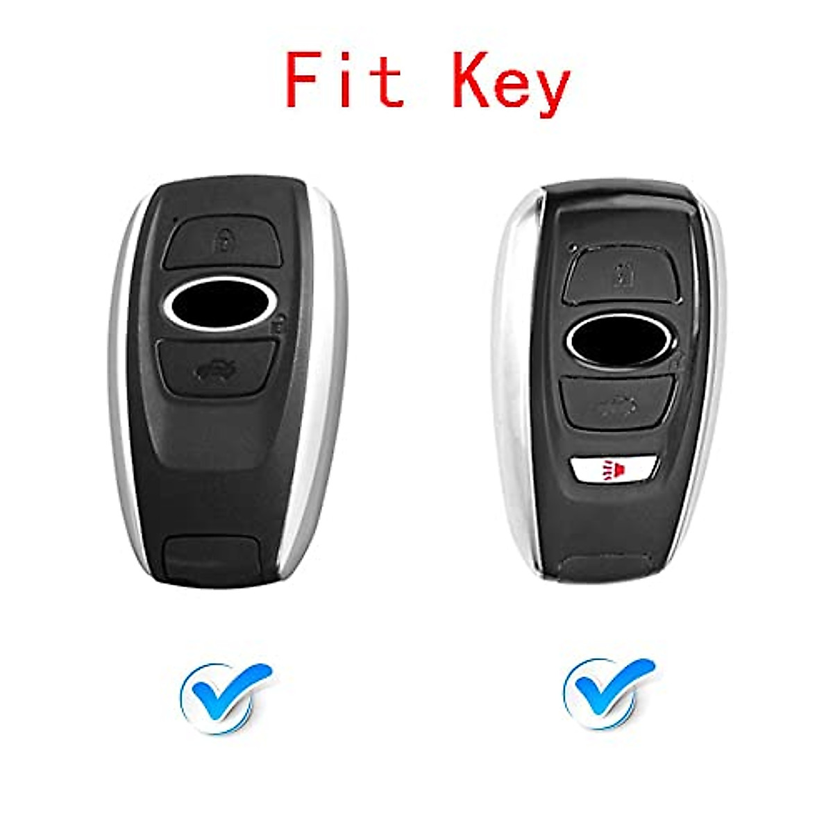 Royalfox(TM) 3 4 Buttons 3D Bling Diamond Fashion Smart Remote Key Fob case Cover for Subaru Outback Forester Crosstrek Ascent BRZ WRX Legacy Impreza STI with Bling Keychain (red)