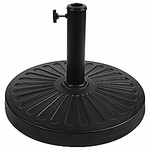 Blissun 22 lbs Patio Umbrella Base, Outdoor Umbrella Base, Market Umbrella Base Stand for Patio, Garden, Lawn, Black, B-010H