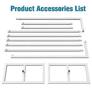 Fomcet 10FT x 10FT Backdrop Stand Heavy Duty with Base, White Portable Adjustable Pipe and Drape Backdrop Stand Kit, Square Metal Arch Party Frame for Wedding Birthday Parties Banquet Decorations