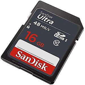 5 Pack - SanDisk Ultra 16GB SD SDHC Memory Flash Card UHS-I Class 10 Read Speed up to 48MB/s 320X SDSDUNB-016G-GN3IN Wholesale Lot + (5 Cases)