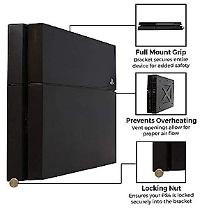 HumanCentric Mount Compatible with PS4 Fat Version, Mount Your Original Fat PS4 on The Wall or on The Back of The TV