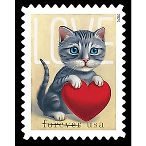 Love 2023 Forever First Class Postage Stamps - Valentine, Wedding, Celebration, Anniversary, Romance, Party 1/2 Sheet (10 Stamps)