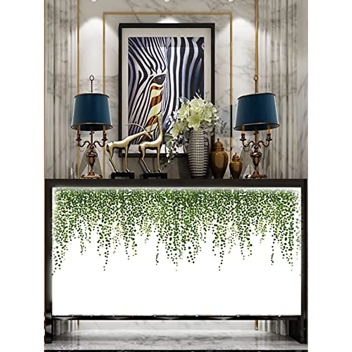 CHANMOL Green Plant Home Decor Wall Stickers 2 Sheets Peel and Stick Leaves Art Murals PVC Decals for Kids Bedroom Nursery Living Room Kitchen Bathroom Removable as Housewarming Birthday Gift