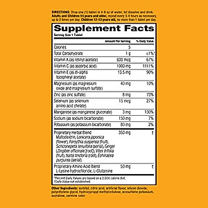 Airborne 1000mg Vitamin C with Zinc Effervescent Tablets, Immune Support Supplement with Powerful Antioxidants Vitamins A C & E - 36 Fizzy Drink Tablets, Very Berry Flavor