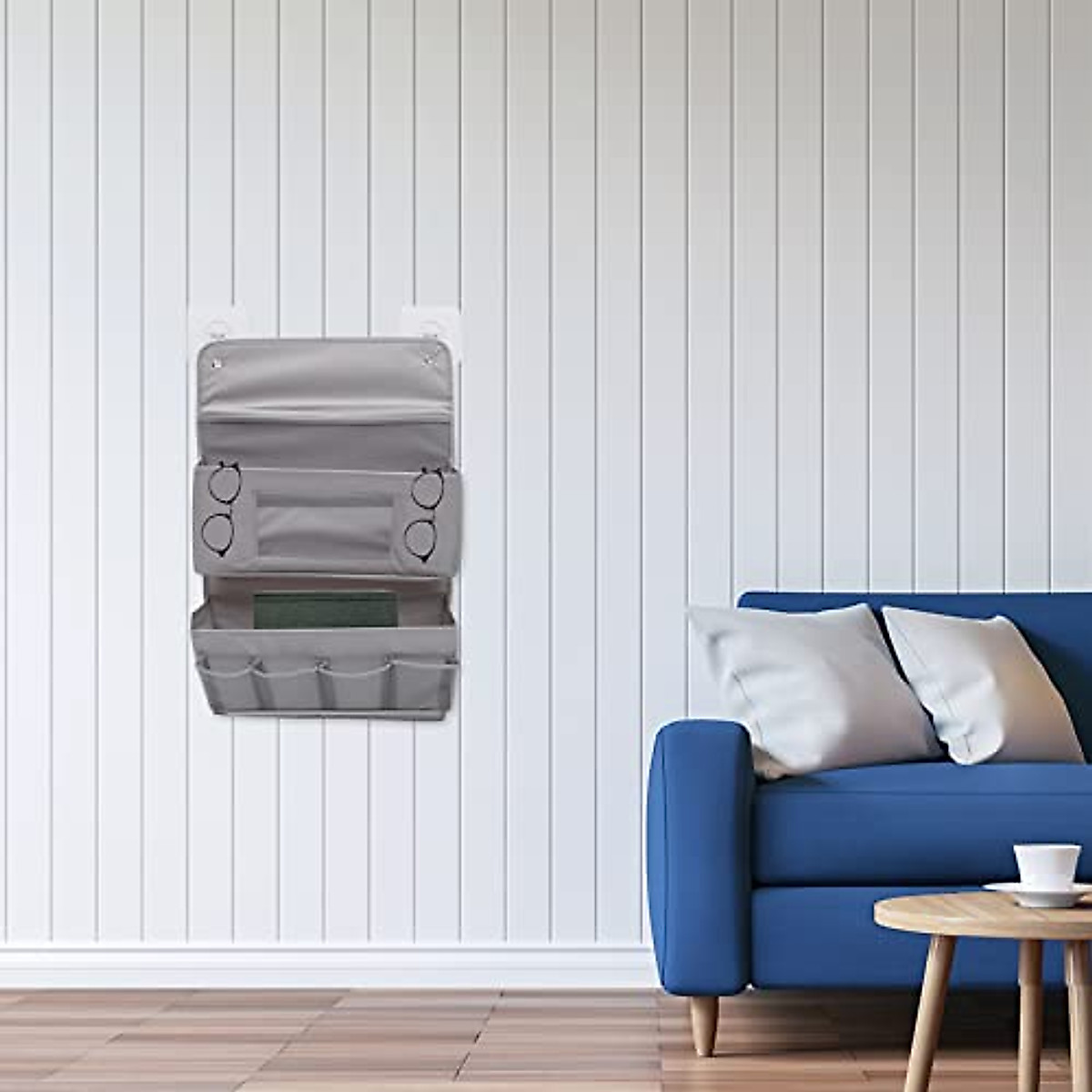 Zerodeko 1 Set Storage Bag Hanging Pouch Hanging Bag Storage Pouch Convenient Wall-Mounted Wall Hanging Pouch Grocery Bag with 2Pcs Punch-Free Hooks for for Dorm Home