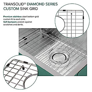 Transolid KKM-DUSB231810 Diamond 23-in L x 18-in W Single Bowl Undermount Kitchen Sink and Accessories Kit in Stainless Steel