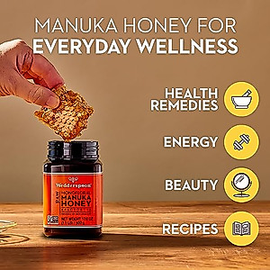 Wedderspoon Raw Premium Manuka Honey KFactor 16, 8.8 Oz, Unpasteurized, Genuine New Zealand Honey, Multi-Functional, Non-GMO Superfood
