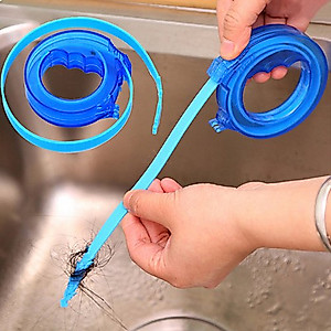 Mggsndi Hair Drain Clog Remover Cleaning Tool, Drain Sink Brush Cleaner Unclog Sink Tub Snake Hair Removal Tool for Home Bath Toilets, Bathroom, Shower, Kitchen Clogged Pipe Bathtub