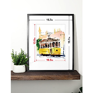 Annecy 16x20 Picture Frames (4 Pack, Black), Composite Wood Photo Frame, For Pictures 11x14 with Mat or 16x20 Without Mat for Wall Mounting, Rustic Simple Home Office Decor