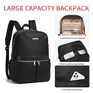 ALLYOUGER Fashionable Waterproof Women's Backpack, Suitable for Middle and High School Students and College Students, Accommodates 14-inch Laptop, a Must-Have for Traveling