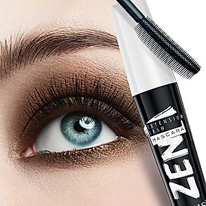 FARMASi Zen Extension Lash Mascara, Intense Length, No Flaking, No Smudging, No Clumping, Volumizes & Separates Lashes, Fuller Longer and Thicker Lashes, Blackest Black, 0.27 fl. Oz / 8 ml
