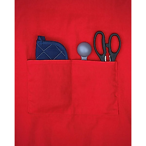 ThisWear Gifts For Granny Gifts For Grandma Everything Is Better In Granny's Kitchen Two Pocket Adjustable Bib Apron Red