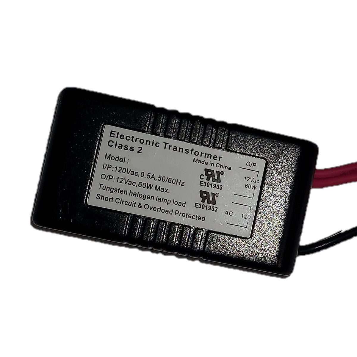 Halogen/Xenon Electronic Transformer 60 Watt Max output 120 Volt Input / 12 Volt Out Put Potted Transformer