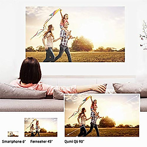 Vivitek Qumi Q6-BK Q6 800 Lumen WXGA LED MHL HDMI Projector with Wireless and Miracast Capability (Black)