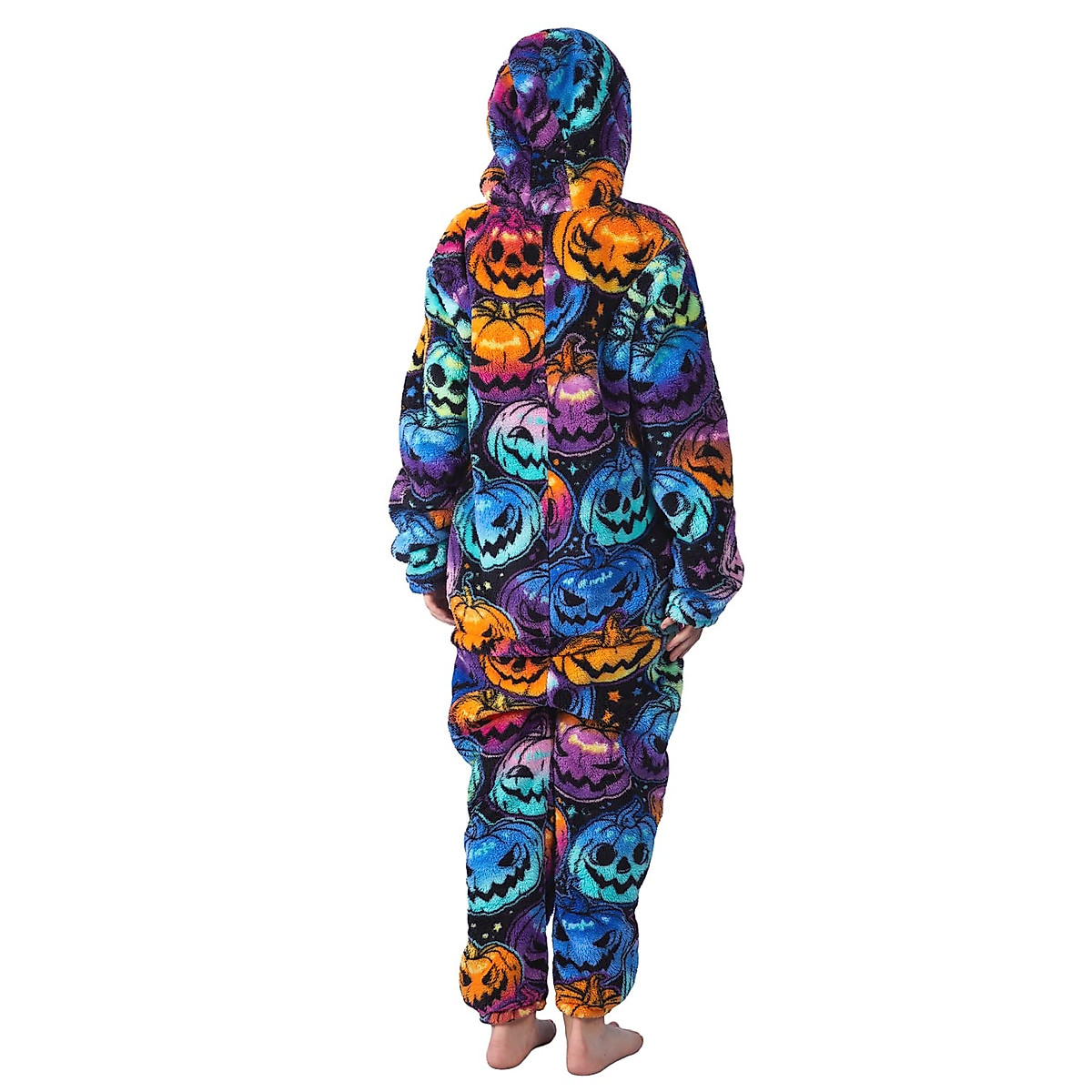 Kids Hooded Onesie Pajamas Soft Flannel Cosplay Halloween Pajamas Costume Gift for Girls Boys 5-6 Years