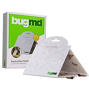 BugMD Pantry Pest Patrol (6 Count, White) - Moth Traps for Kitchen, Pantry Moth Trap, Bug Trap, Moth Traps for House Pantry, Get Rid of Pantry Moth, Kitchen Moth Trap Killer