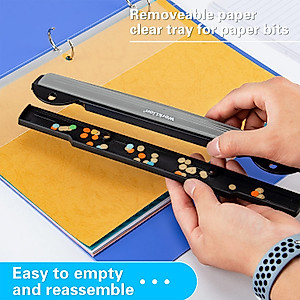 WorkLion 3 Ring Hole Punch for Binder, Portable Puncher, Office Assistant, Black…