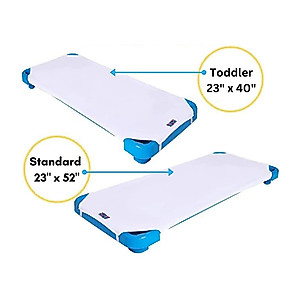 Standard Size Daycare/Pre-School Cot Sheet - Corner Elastic Loops Daycare Sheets - Children’s Naptime Cot Sheet - Breathable Microfiber Nap Sheet for Boys/Girls (Light Grey, 23" x 52" - Pack of 4)