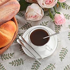 12-piece 5-inch Stainless Steel Coffee Stirring Spoon, Cocktail Stirring Stick with 12.8 cm Length, Small Spoon with Round Handle, Reusable Ice Tea Spoon, Bar Spoon. Dishwasher Safe.