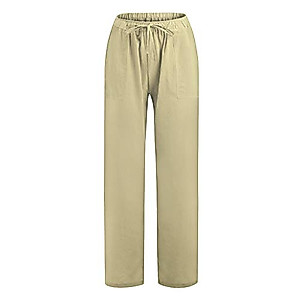 AopnHQ Women Travel Pants Women's Casual Pants & Capris Plus Size Khaki Pant Fold Over Yoga Pant White Pull On Pants Women Capri Jean Plus Size Women’S Capri Pants