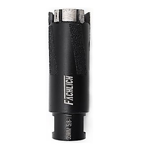 FACHLICH Diamond Core Drill Bit - 1-3/8" Granite Hole Saw 35mm Dry Core Bit for Dry Drilling Concrete Granite Marble Laser Welded