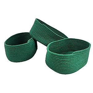 Storage Baskets, Basket Organizer And Shelf Basket, Toy Basket, Small Basket With Handle, Open Storage Box, Green 13x8.66x5.11 Inches（3PCS）